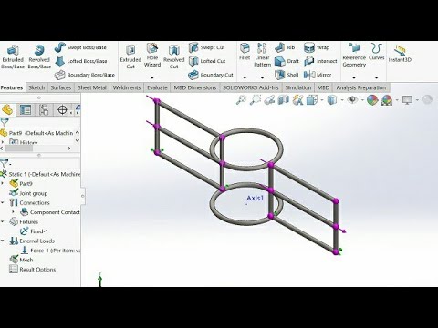 #weldment frame simulation in static analysis solidworks simulation in ...