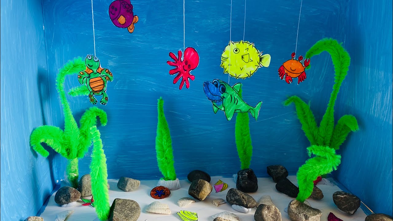 DIY Aquarium|School Project|Easy Tutorial - YouTube