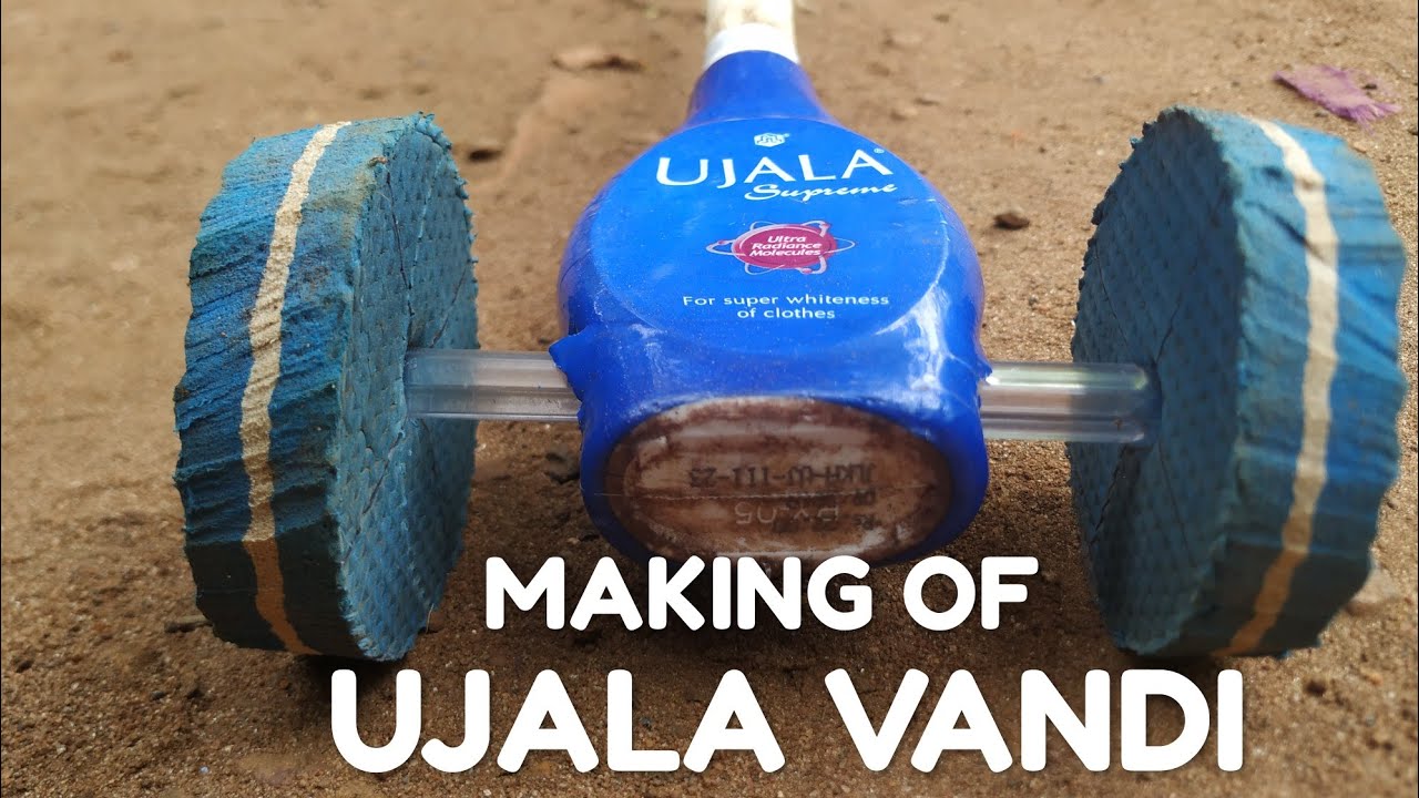 ഉജാല വണ്ടി-TOY MAKING-USING EMPTY UJALA BOTTLE AND OLD SLIPPERS - YouTube