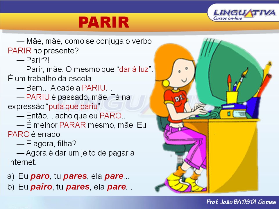 PARIR: eu PARO ou eu PAIRO? - YouTube