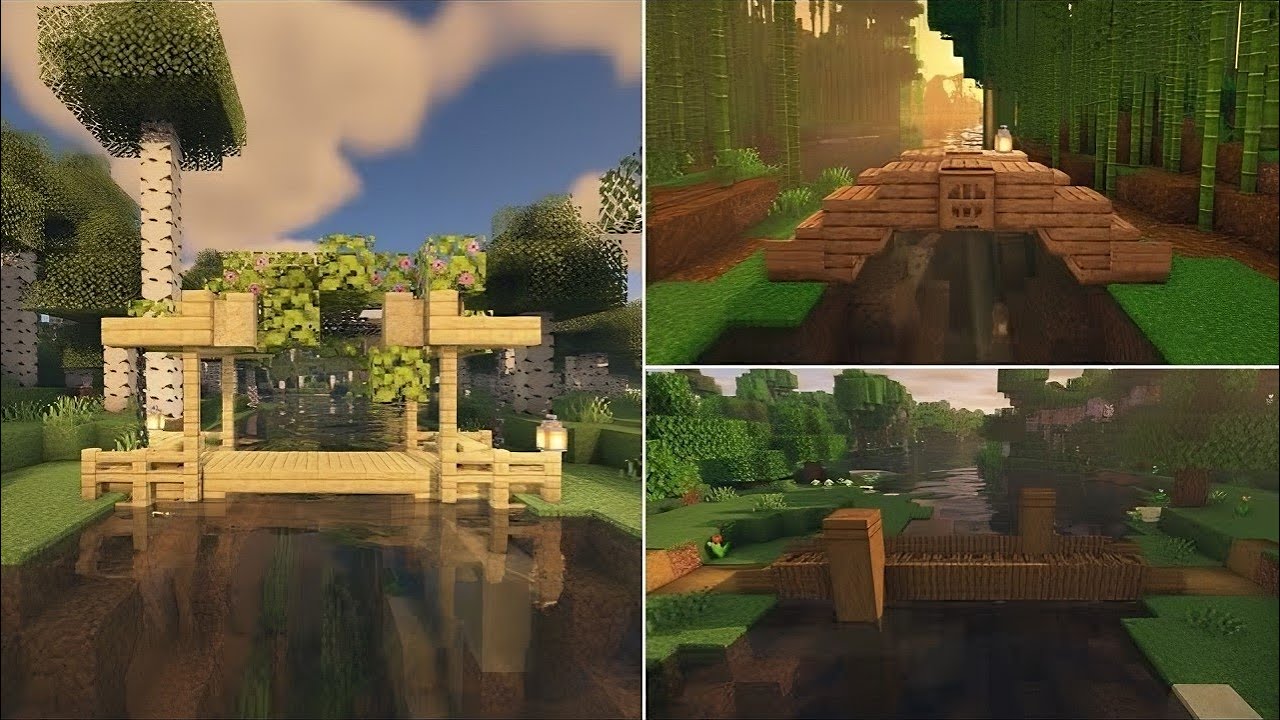 Minecraft: 3+ Bridge Design Ideas | In Different Bioms! - YouTube