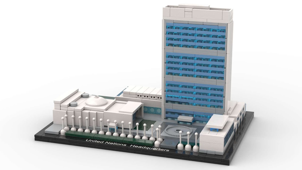 Lego 21018 United Nations Headquarters Speed Build Studio Bricklink LDD ...
