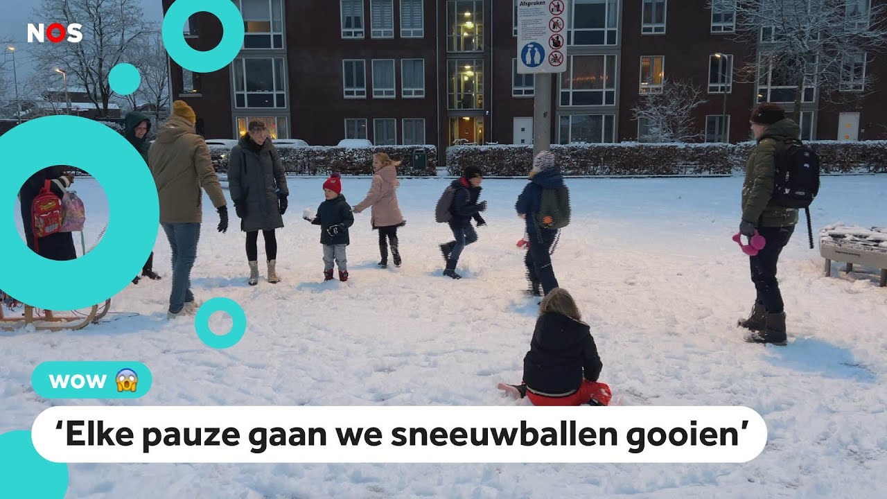 Problemen maar ook veel plezier door sneeuw in Nederland - YouTube