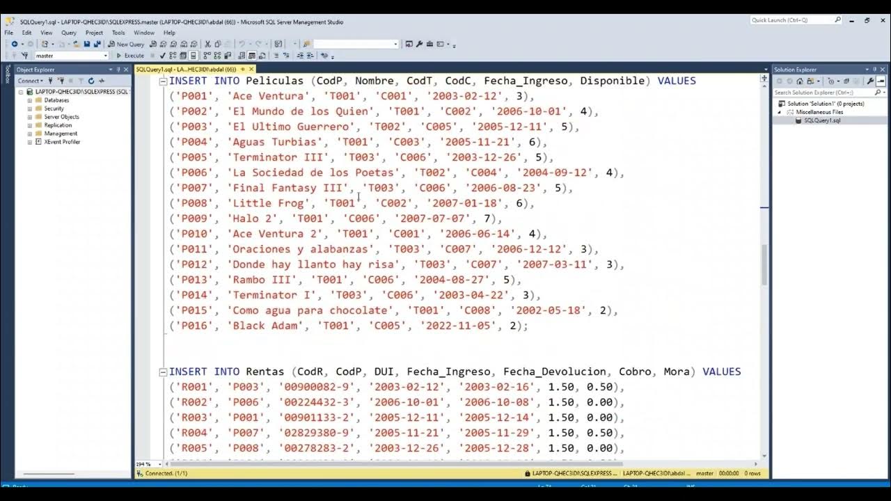 ABD - Desafío 3: Creación de base de datos Relacional con Transact SQL. - YouTube