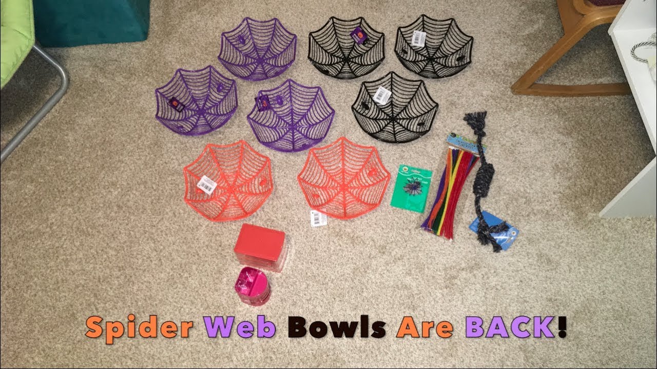 They're Finally Here - Dollar Tree Spider Web Bowls! - YouTube