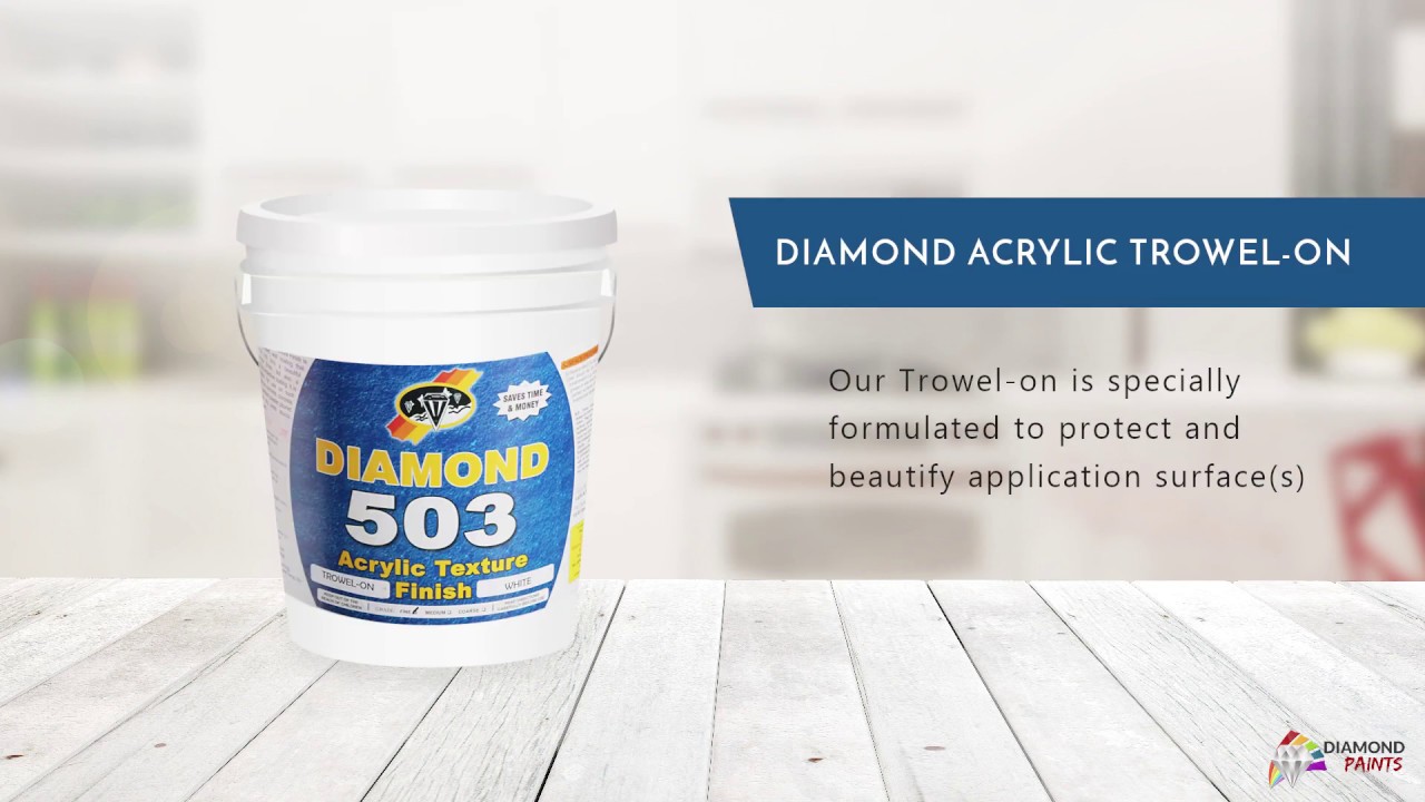 Diamond Acrylic Trowel-on - Decorative Finish - YouTube