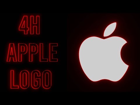 Apple Logo Rotating 4K White Red Wallpaper ( 4 Hours )