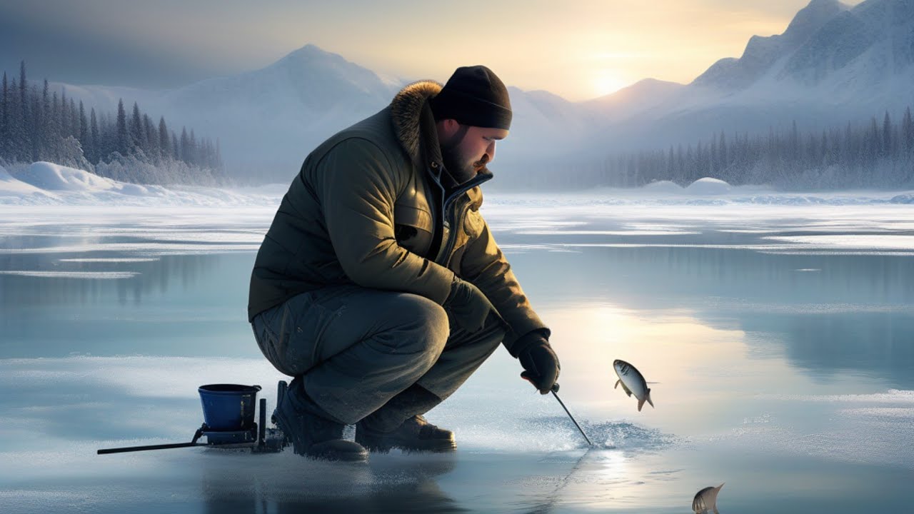 Have you Ever Walked onto Frozen Lake | Fishing on Frozen Lake - YouTube