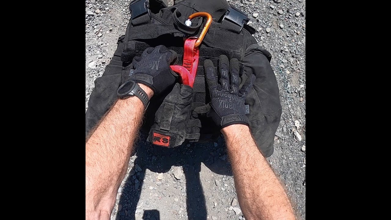 ARS Multi-Loop Rescue Strap Pre-rigged on a Tactical Plate Carrier ...