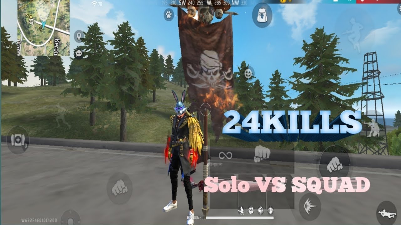 SOLO VS SQUAD lll ANGER GAME PLAY llll 24KILLS,😈😈😈lll FREE FIRE 💯 - YouTube