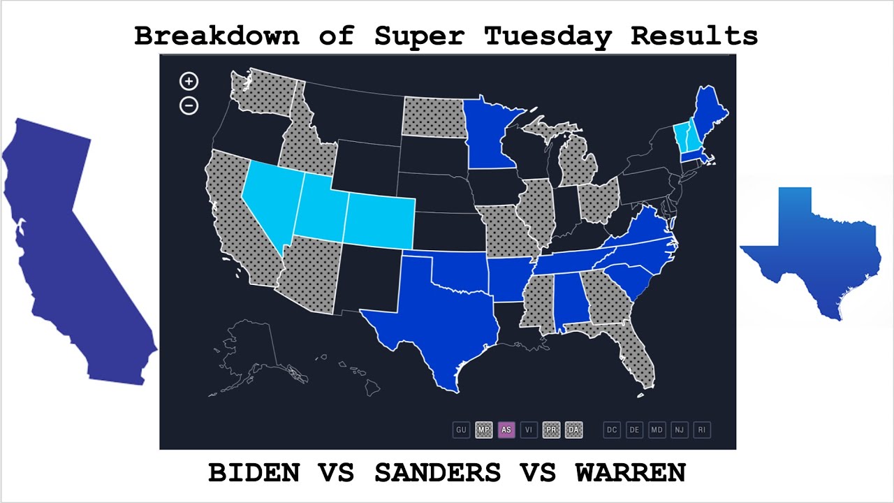 Breakdown of Super Tuesday Results | Biden, Sanders, Warren - YouTube