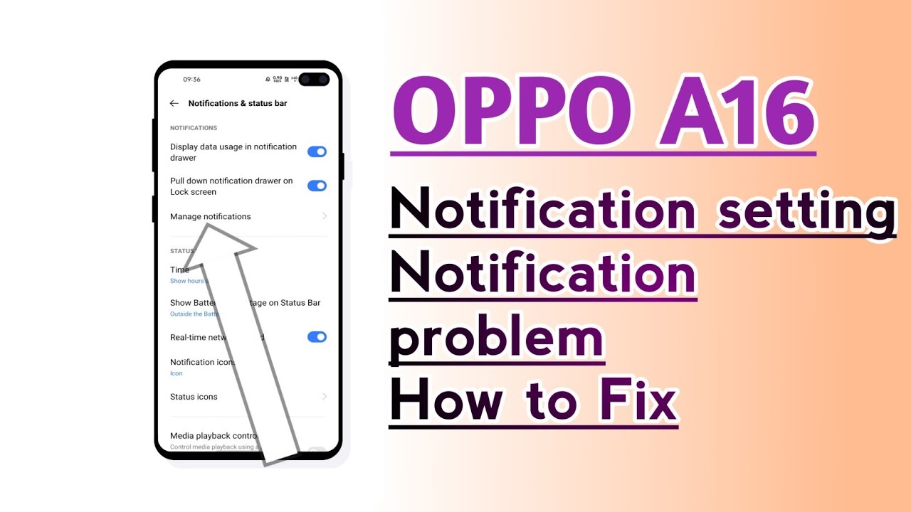 OPPO A16 Notification setting Notification problem How to Fix - YouTube