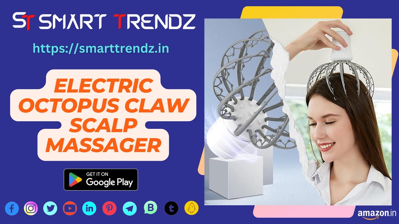 Electric Octopus Claw Scalp Massager - YouTube