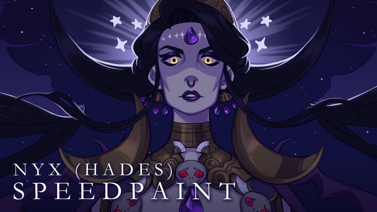 Nyx (Hades) - speedpaint - YouTube