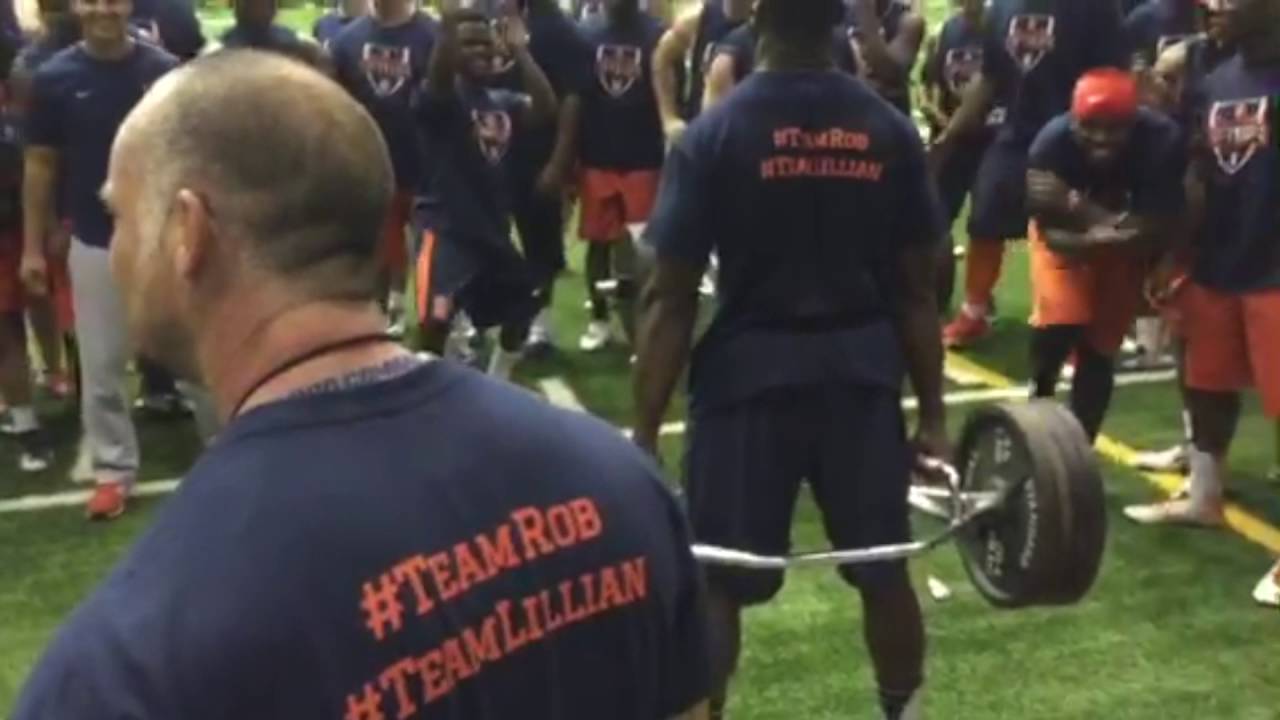 Syracuse football Lift for Life: Barbell hold - YouTube