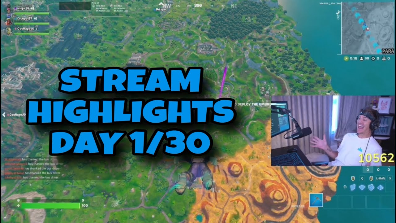 Ninja Stream Highlights Day 1 / OG SEASON FORTNITE - YouTube