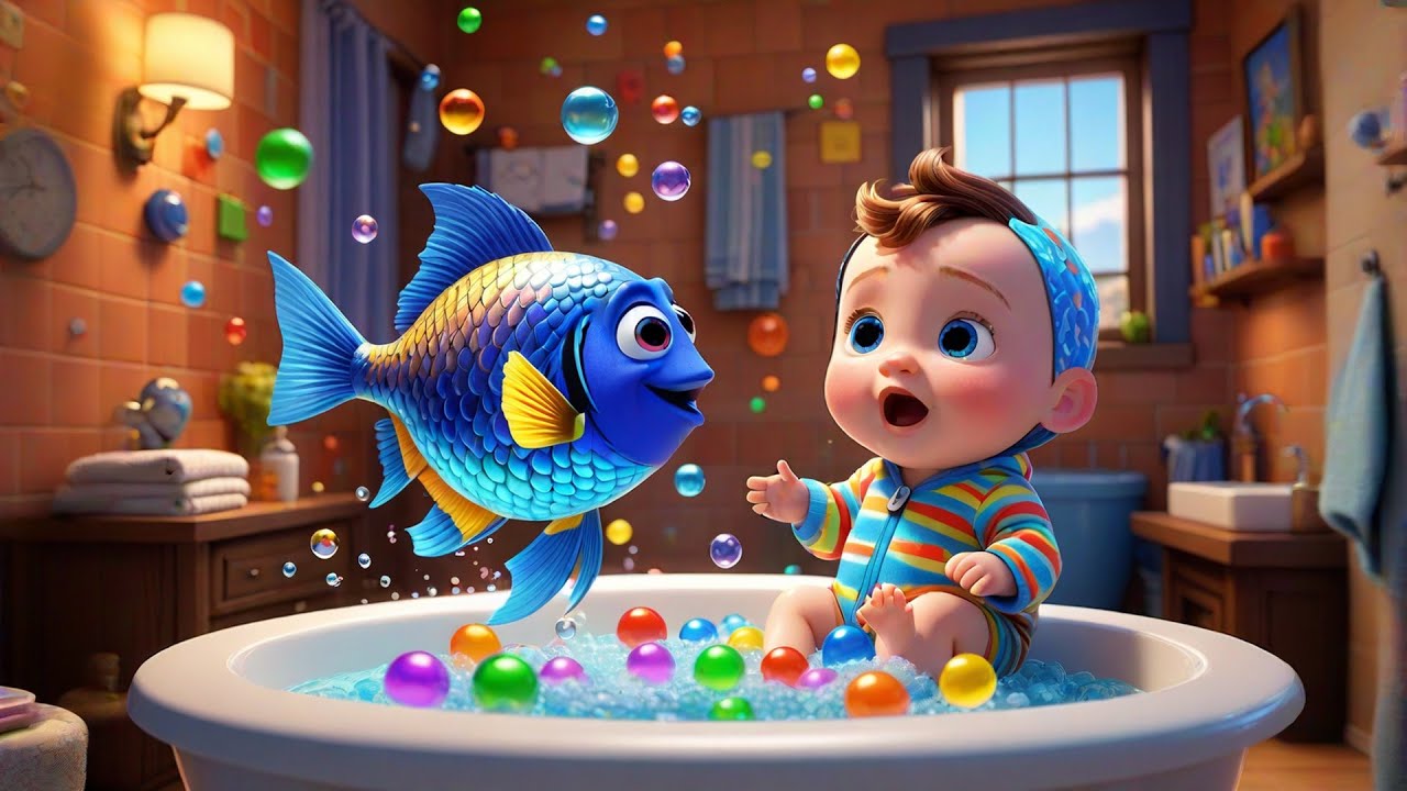 Dancing Fish in the Bathtub — Unbelievable! | Funny Nursery Rhyme for ...