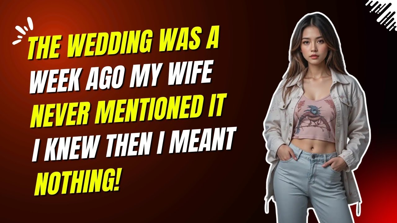 The Wedding Was a Week Ago My Wife Never Mentioned It I Knew Then I ...