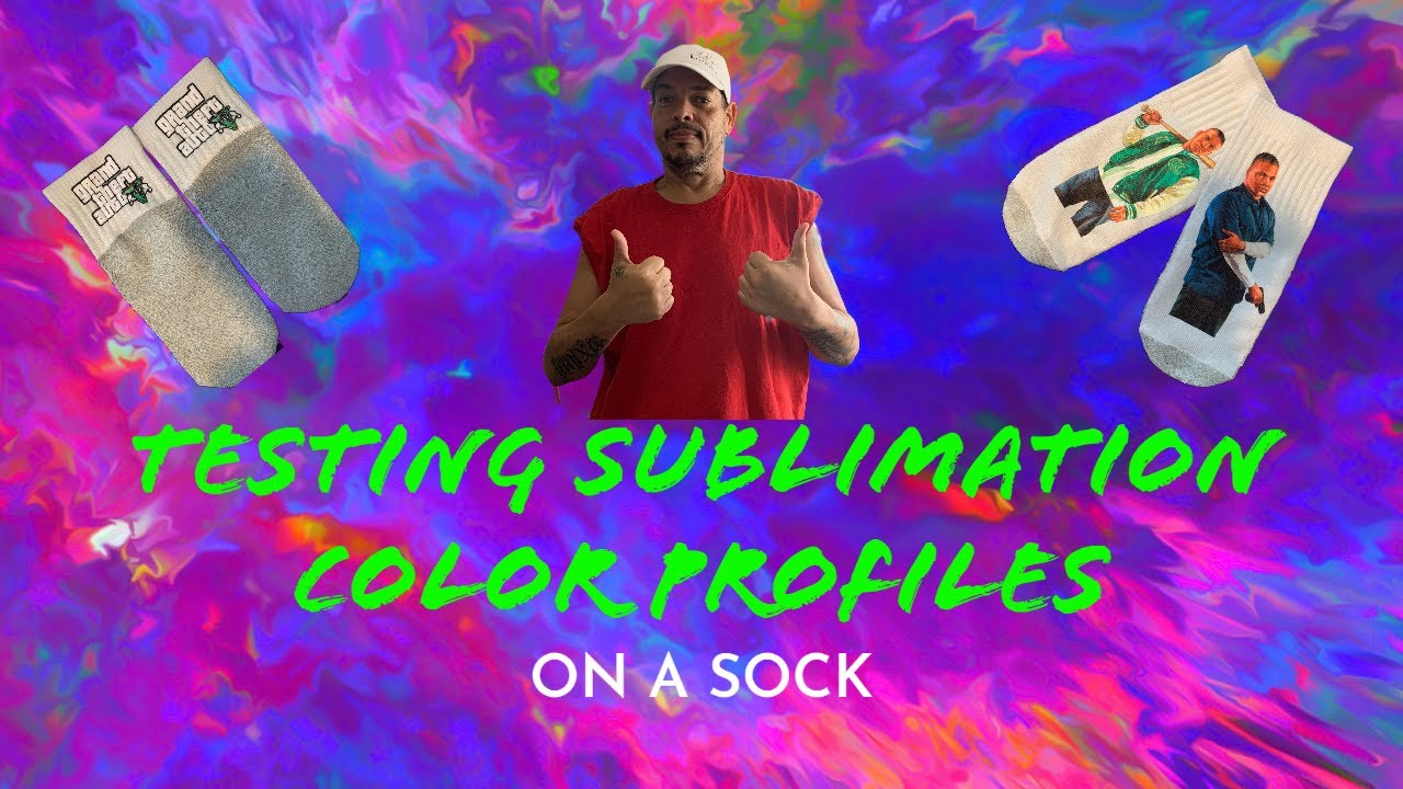 Testing Sublimation Color Profiles on socks Adobe RGB #sublimation # ...