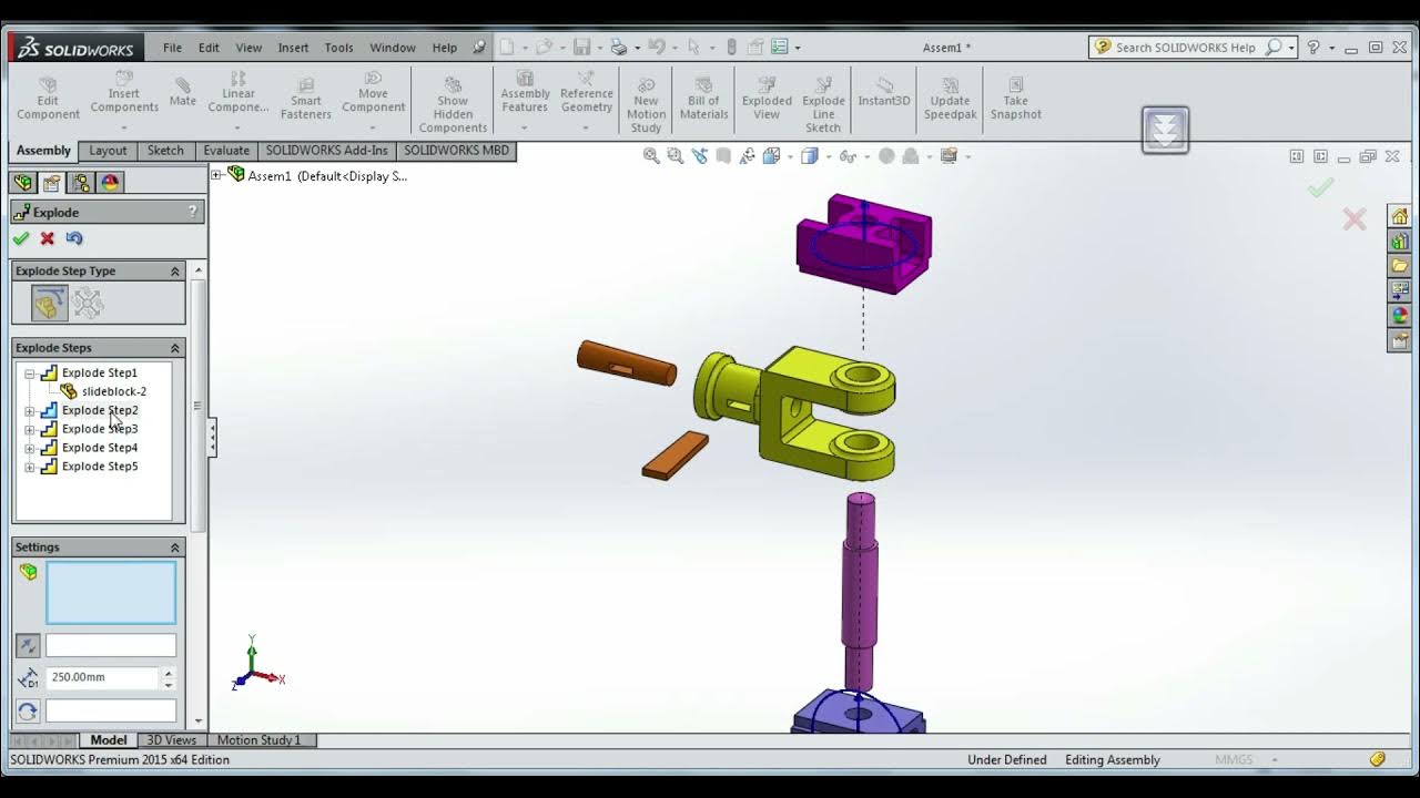 SolidWorks Exploded View Tutorial Complete with Animation Video | Design corner | - YouTube
