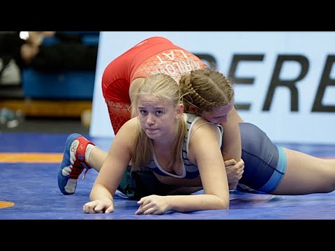 U17 Margarita Kirilova (LAT) vs Kristella Kuuseste (EST) 73kg. Womens girls youth wrestling.