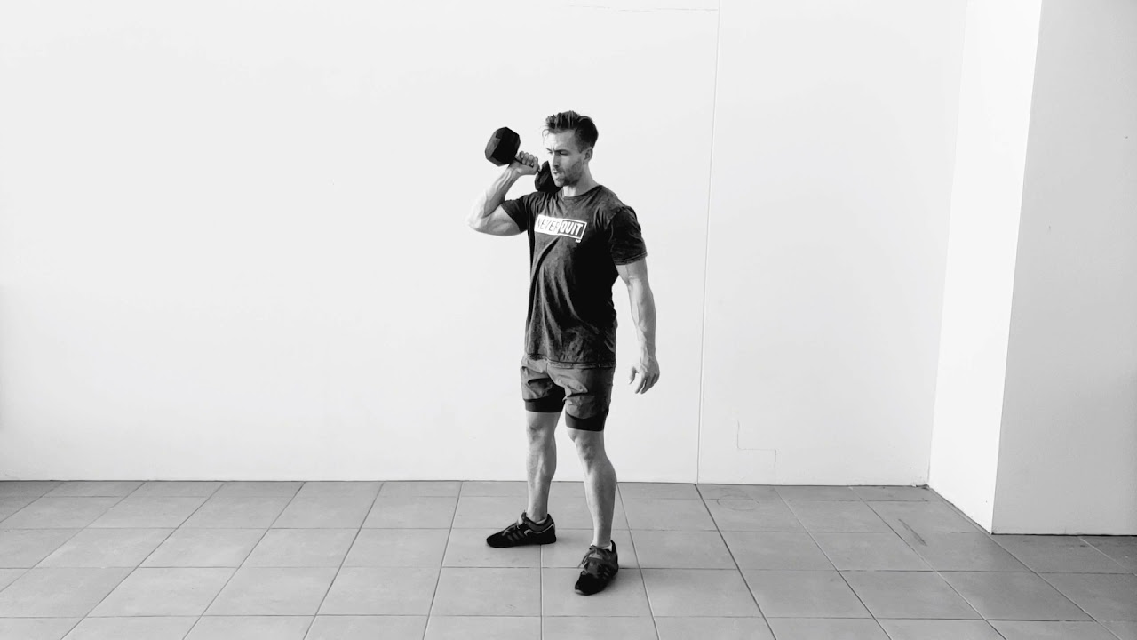 SA DB Squat Clean & Press - Back Lunge & Press - YouTube