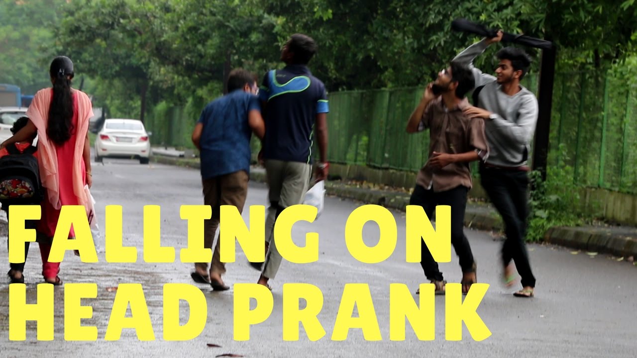 Falling On Head Prank | Prank in India | GagsBox2016 - YouTube