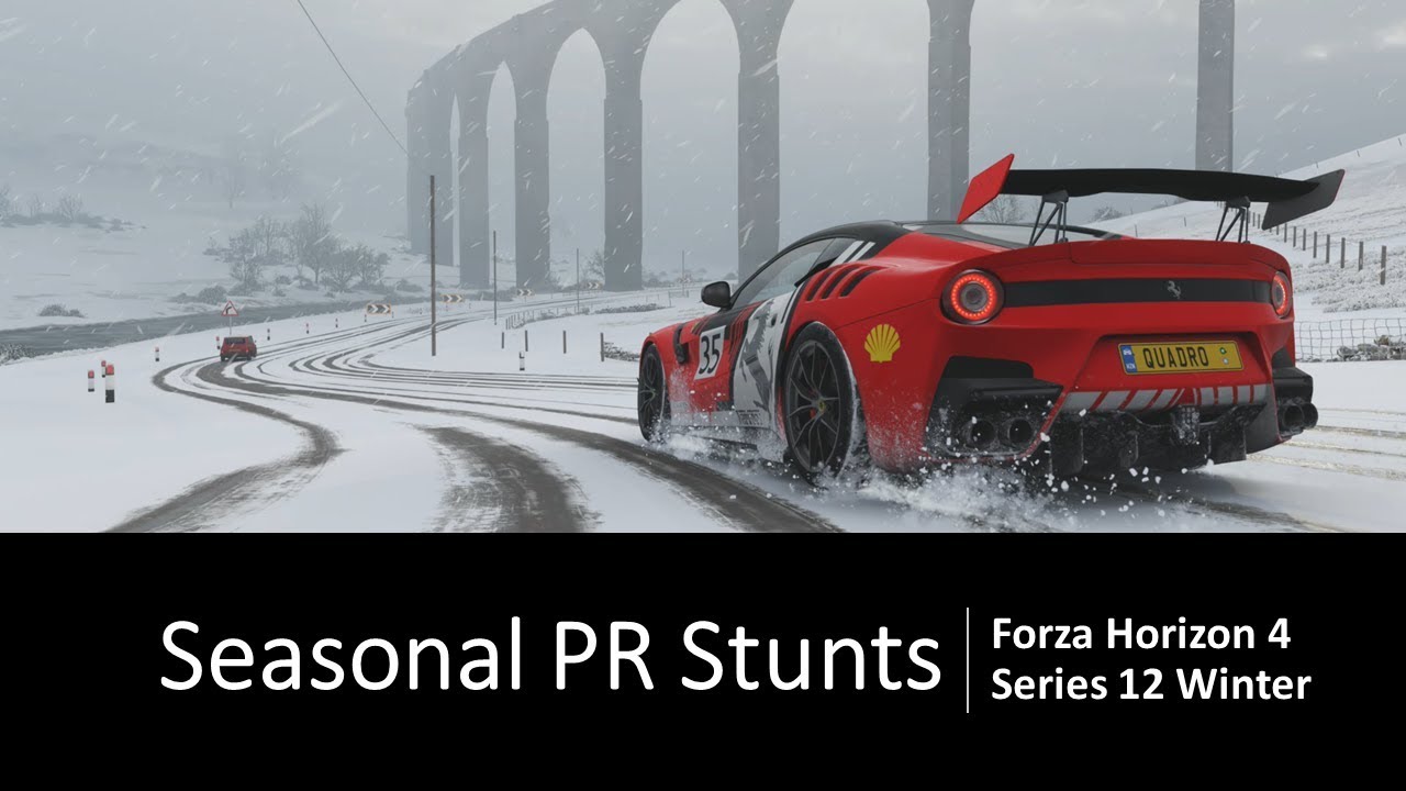 FH4 Series 12 Winter: All PR Stunts - YouTube