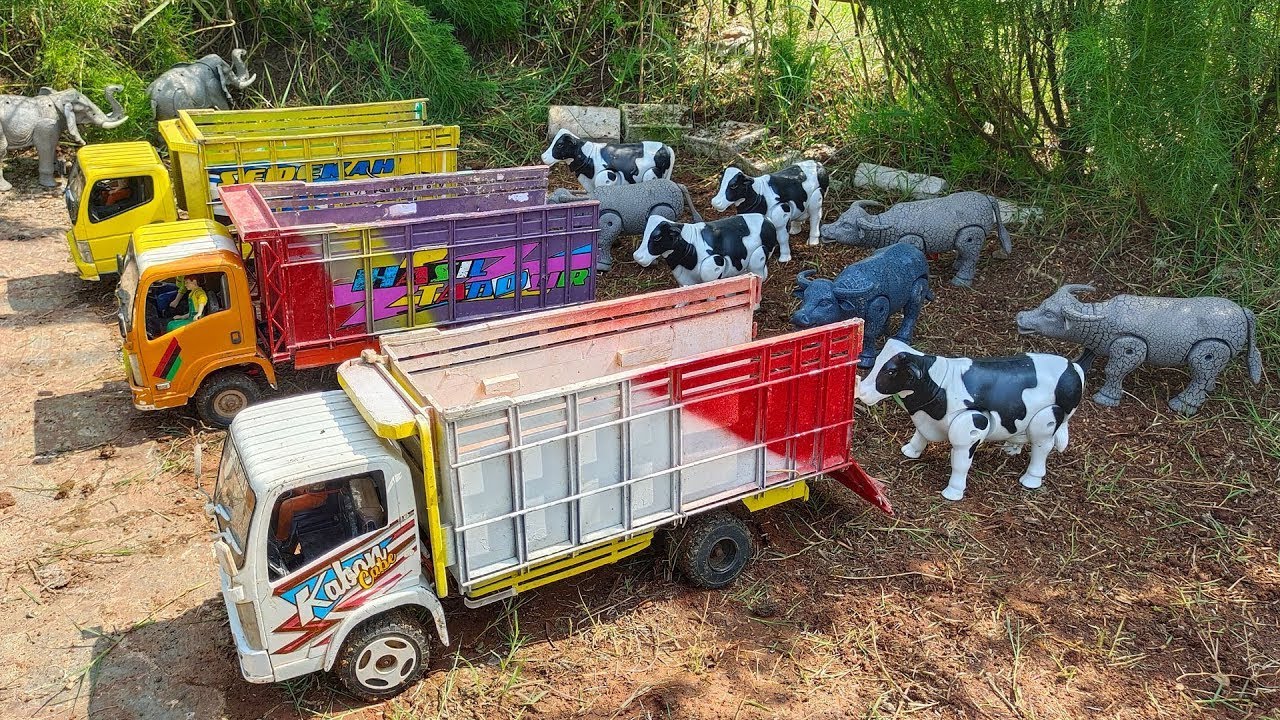 Miniatur Truk Oleng Angkut sapi Kurban, Truk Hino 500 Modifikas Muatan ...