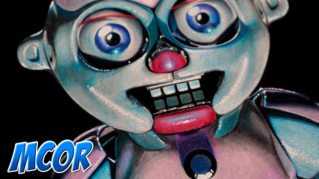 Dibujando Bidybab | FNAF: Sister Location | Colores Prismacolor - YouTube