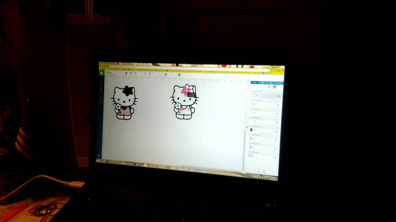 Heat Transfer Vinyl Hello Kitty with Cricut Explore. - YouTube