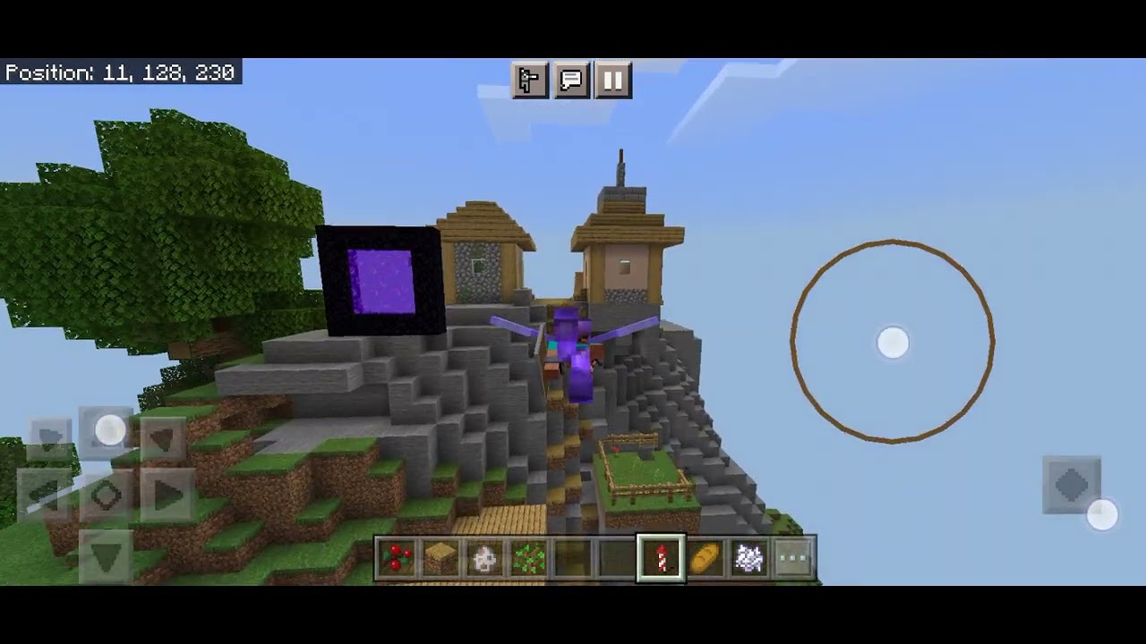 flying with enchanted elytra in Minecraft - YouTube