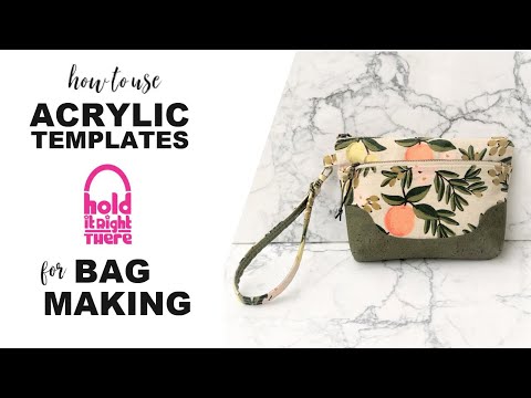 Using Acrylic Templates for Bag Making - YouTube