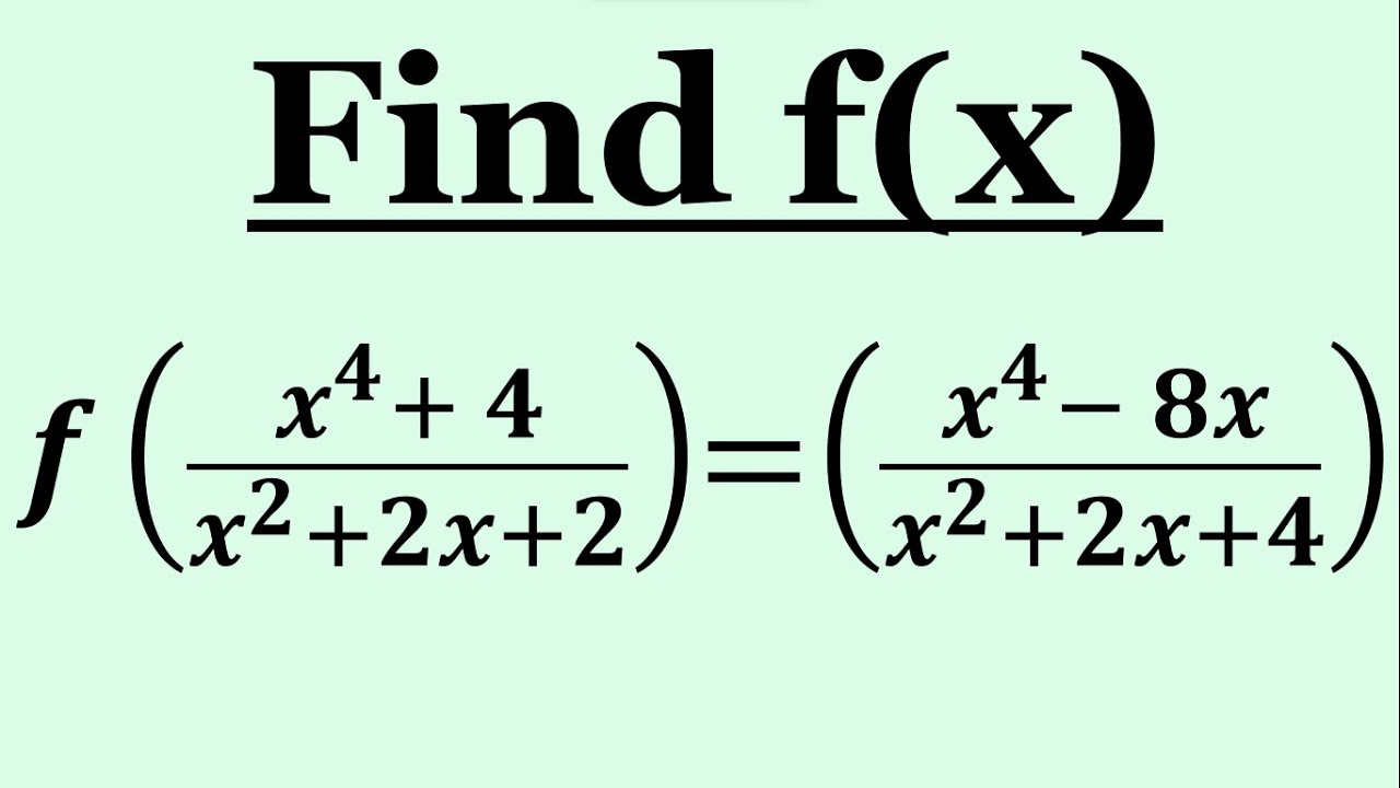 Solving Functional Equation Without Substitutions Youtube