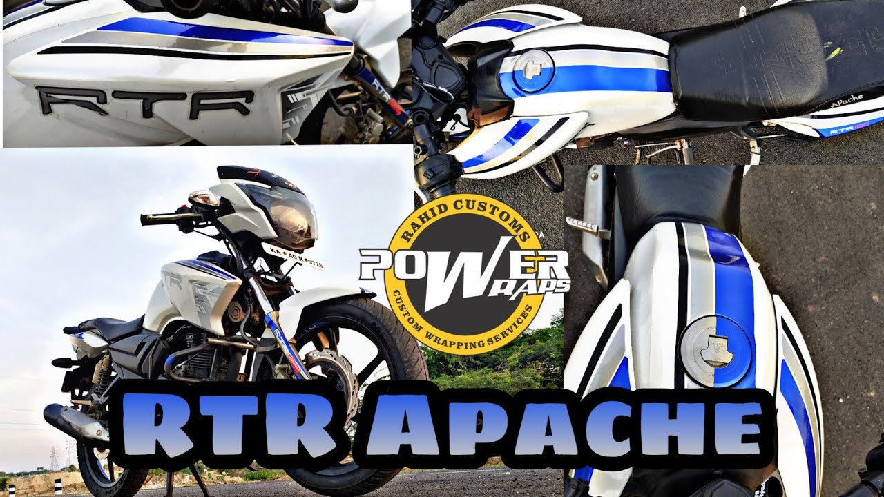 Tvs apache RTR stickering modified - YouTube