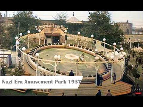 Rare footage day in life Amusement Park Nazi Controlled Germany 1937 AI ...