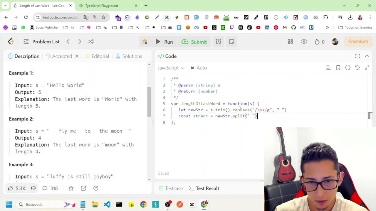 Length Of Last Word Leetcode Js En Español Youtube