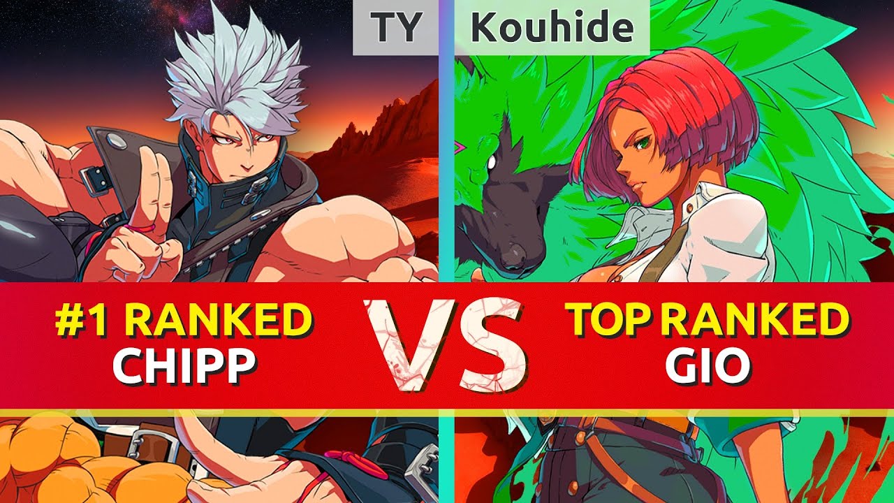 GGST TY (#1 Ranked Chipp) vs Kouhide (TOP Ranked Giovanna). High Level ...