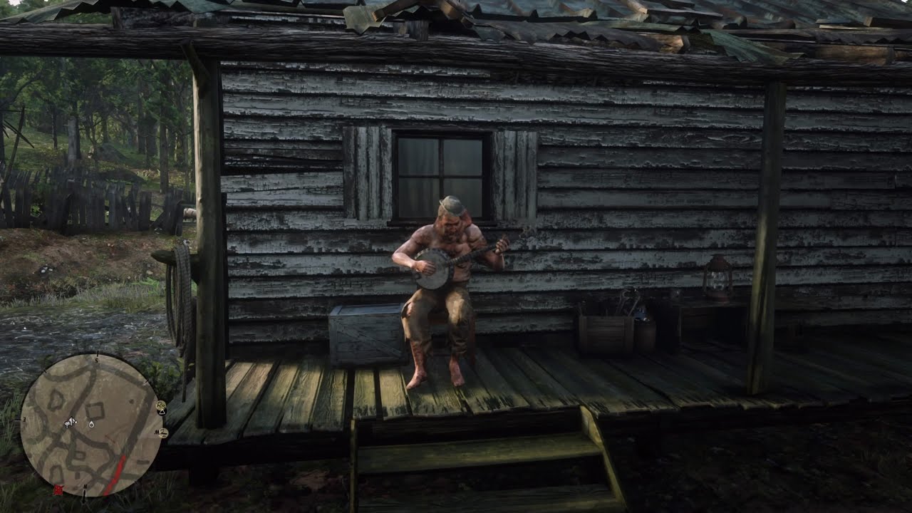 Red Dead Redemption 2: Butcher Creek Deformed Banjo Player Playing ...