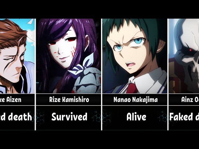 Dead Anime Characters