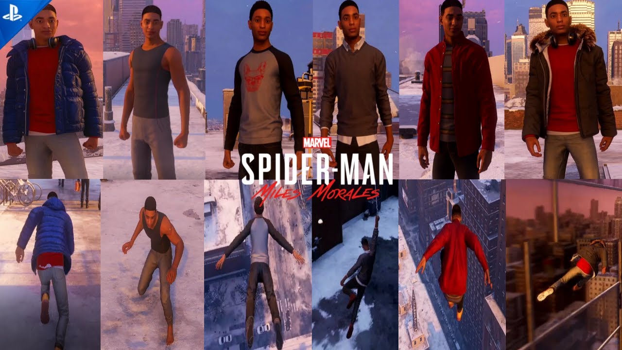 Casual Outfits of Miles Morales (Miles Morales PS4 Mods) - YouTube