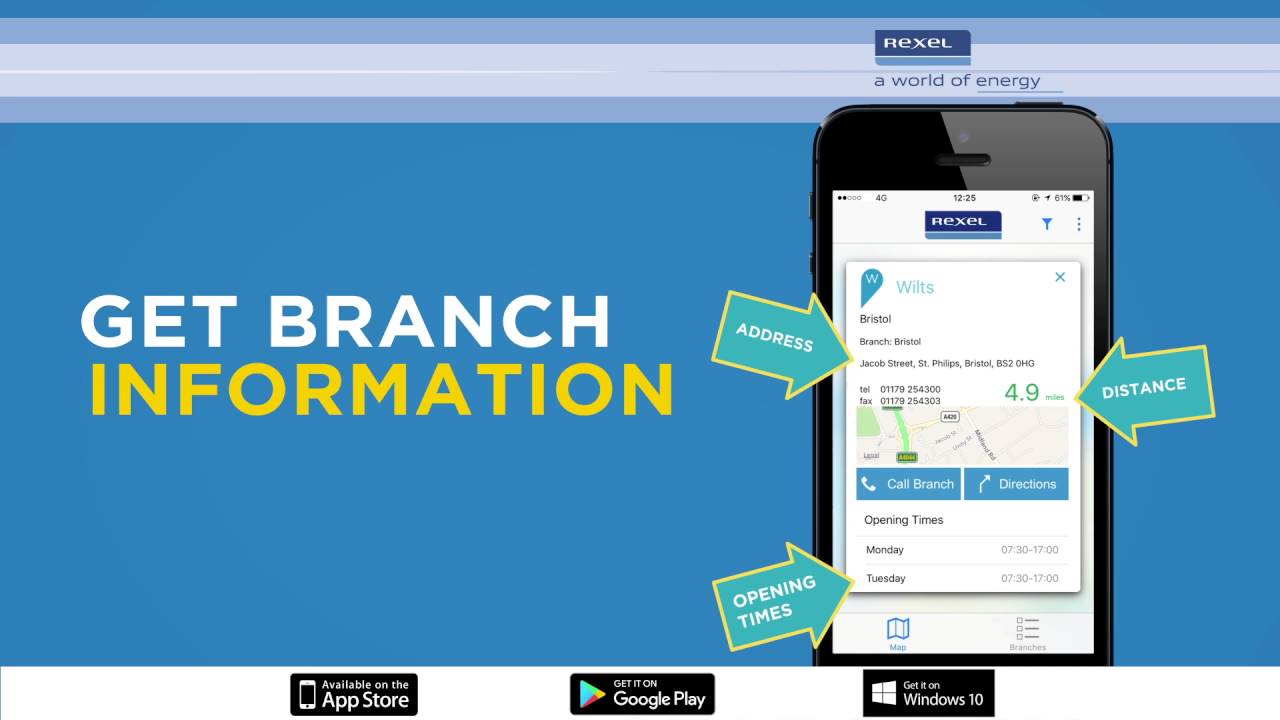 Rexel UK's Branch Locator App - YouTube