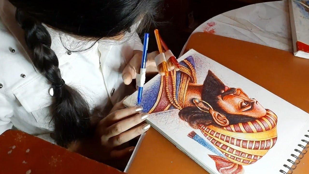 Chhatrapati Shivaji Maharaj , SCRIBBLE ART😮, shivaji jayanti Drawing ...