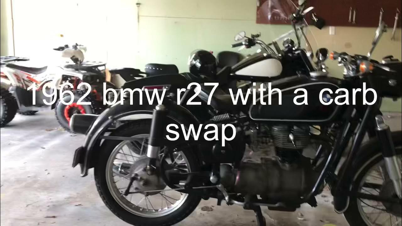 1962 BMW r27 carb swap - YouTube
