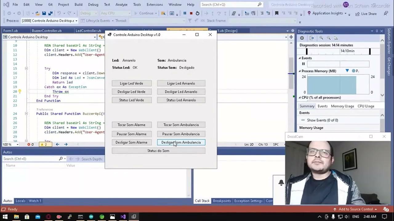 Controlando um arduino com VB net + Java Spring Boot + Python - YouTube