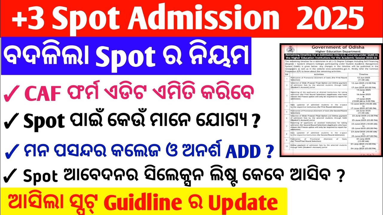 +3 Spot Admission 2025 | +3 Spot Guidline Update | +3 Spot Selection ...