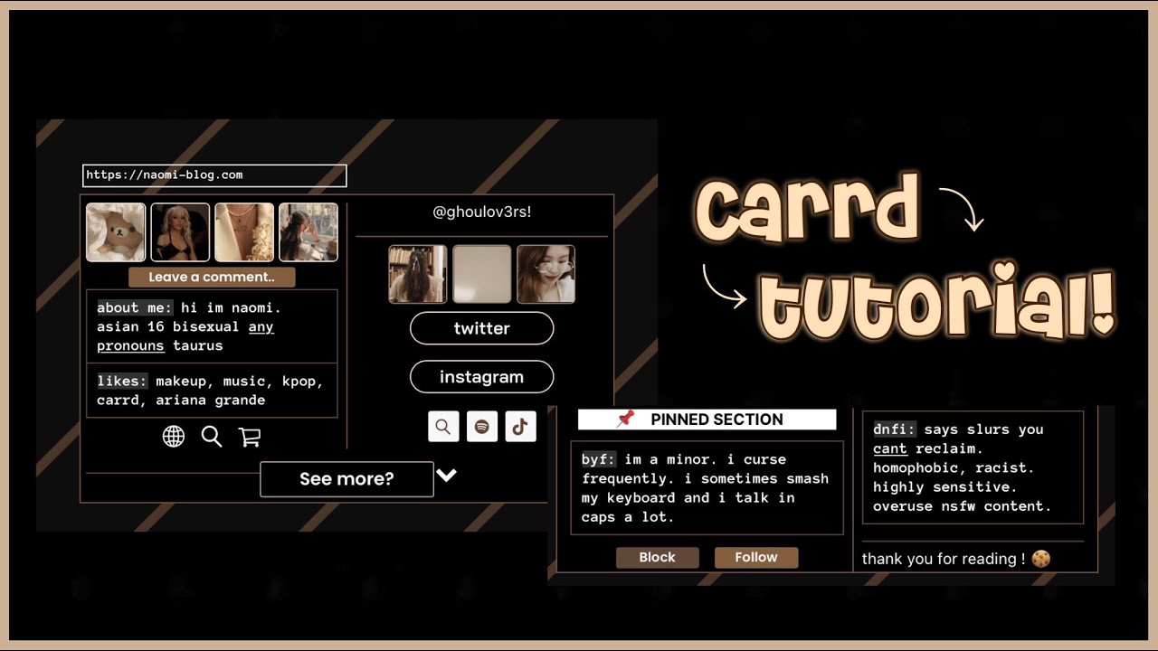 how to make this carrd! -- - YouTube