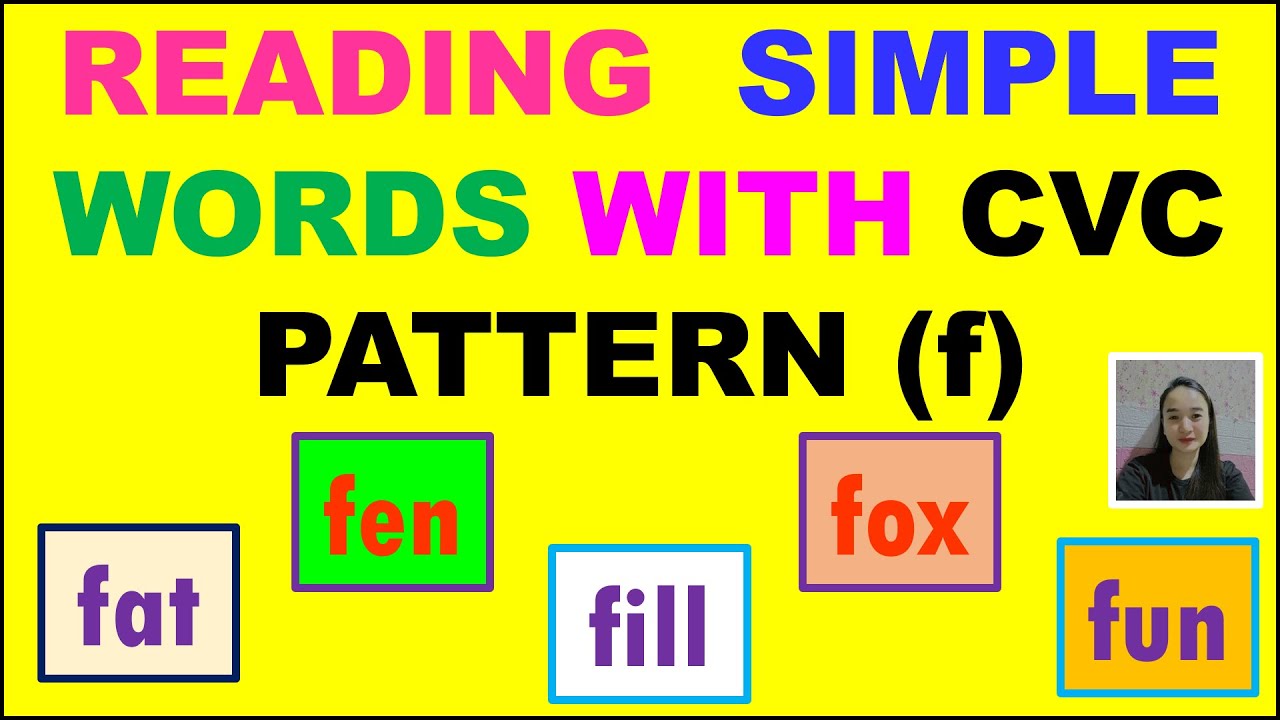 Reading Simple Words with CVC Patterb (f) | Beginning Reading | Phonics ...