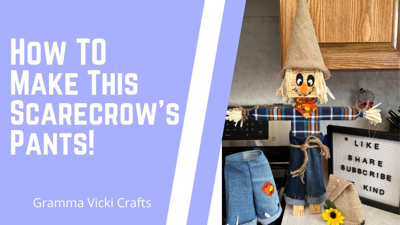 Make The Cutest Scarecrow Pants and Hat! | Pattern Included - YouTube