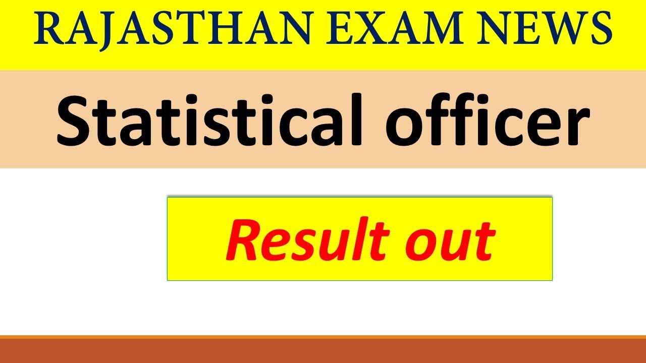 RPSC: Statistical Office Interview Cut-Off Marks Declared Main ...